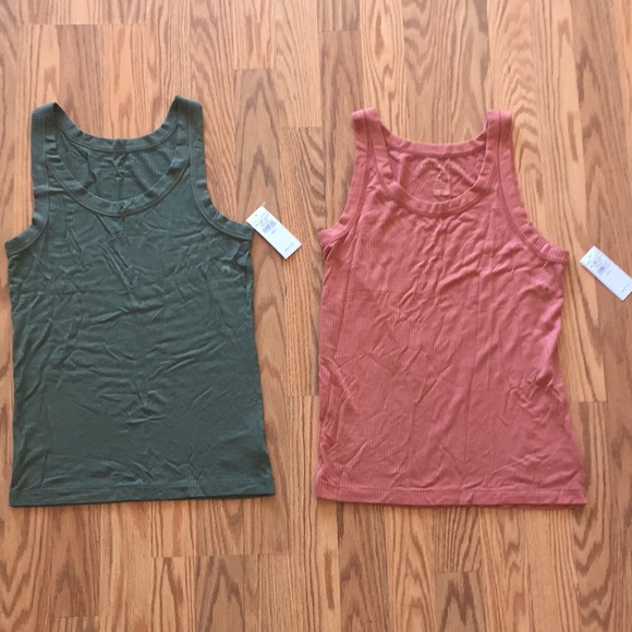 American Eagle Outfitters | Tops | 2 American Eagle Soft And Sexy Ribbed Tank Tops | Poshmark